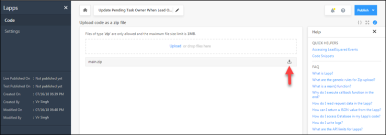 Getting Started with Lapps - Api Docs - Leadsquared
