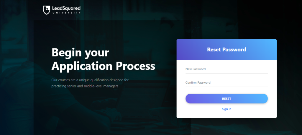 Reset Password - Api Docs - Leadsquared