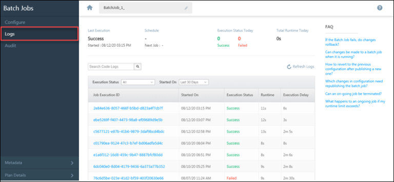 Batch Jobs Logs - Api Docs - Leadsquared
